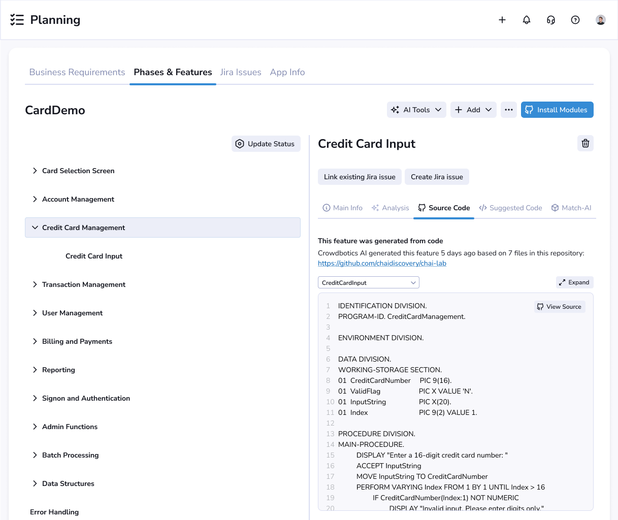 Requirements Management — Crowdbotics